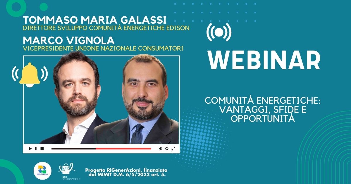 Cos'è una Comunità energetica? Il webinar con Tommaso Galassi